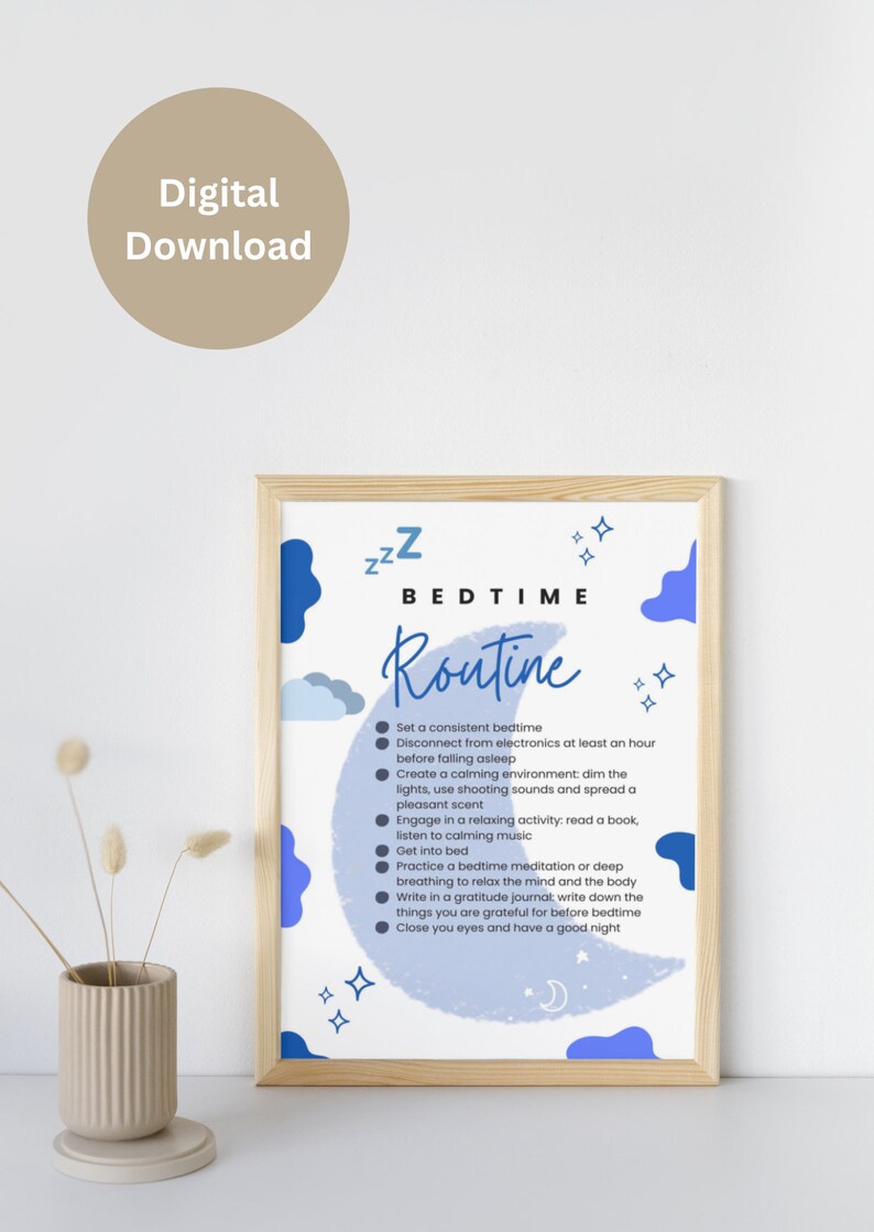 Bedtime Routine List - Etsy