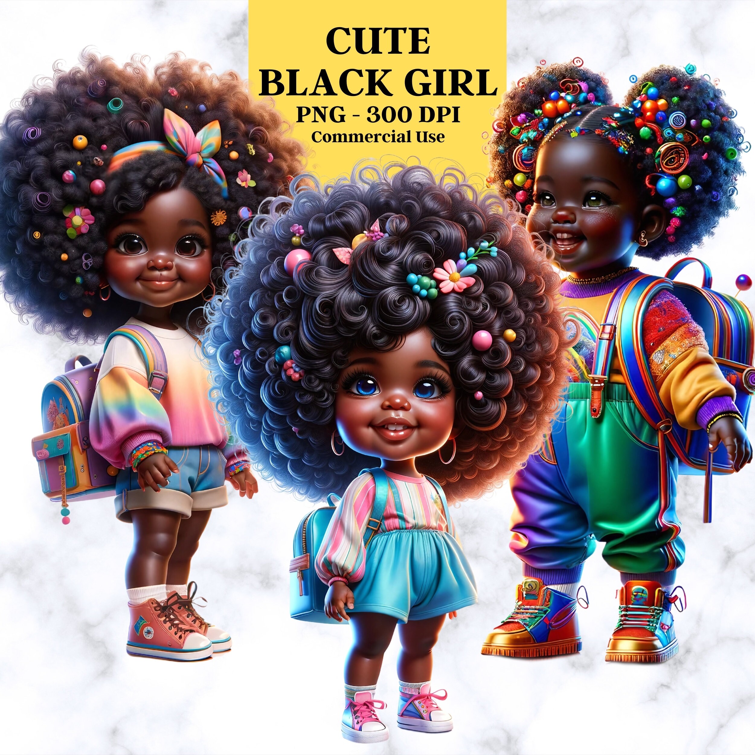 20 Adorable Little Black Girl PNG Cliparts: Celebrating Black Girl ...