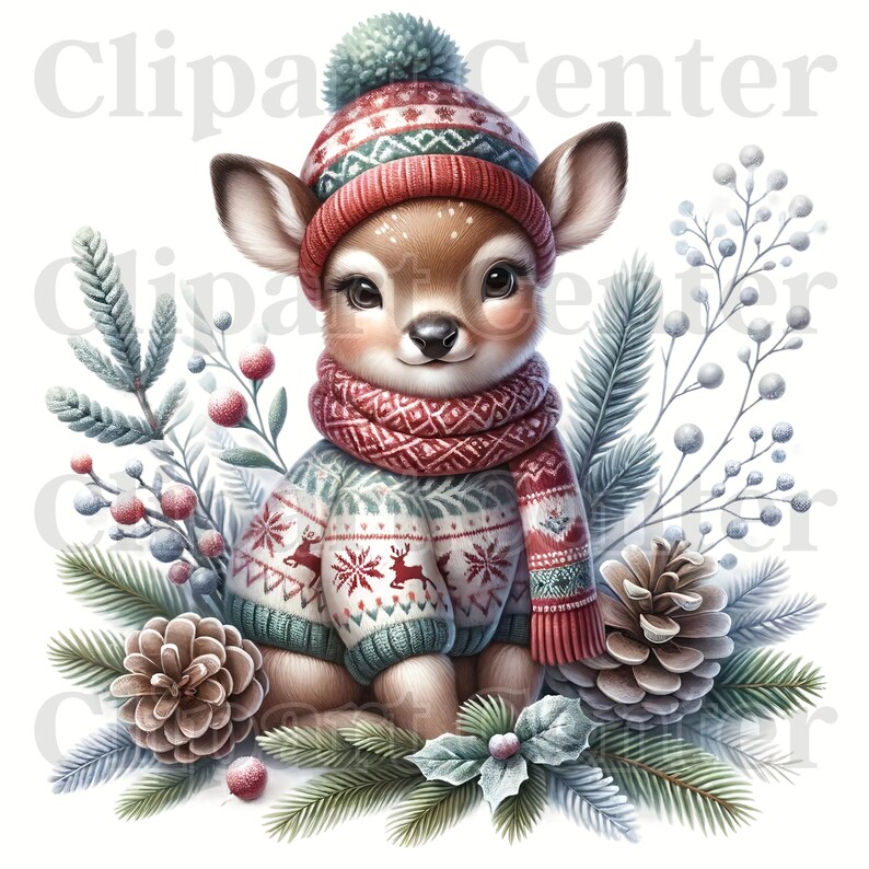 Winter Wonderland: 75 Christmas Animals PNG Clipart Festive Forest ...