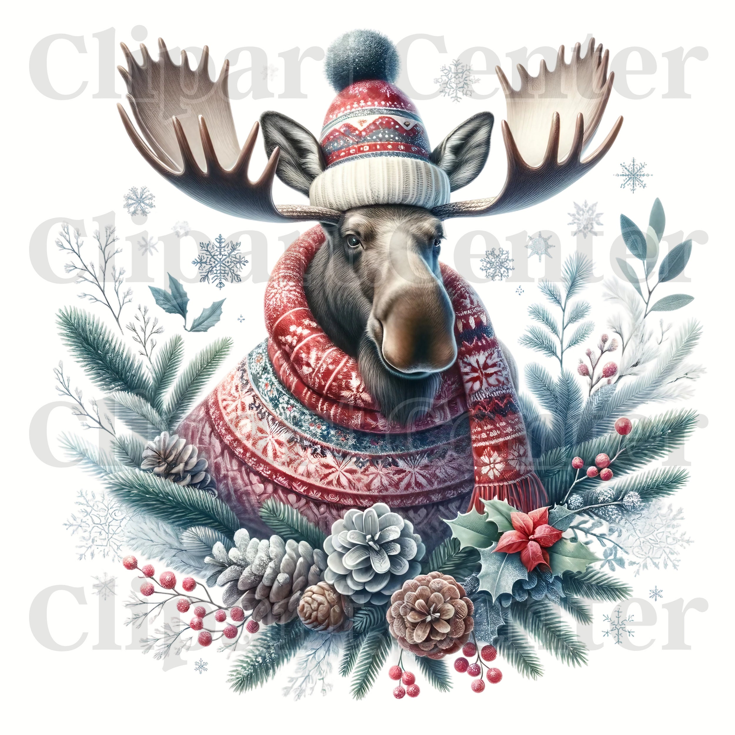 Winter Wonderland: 75 Christmas Animals PNG Clipart Festive Forest ...
