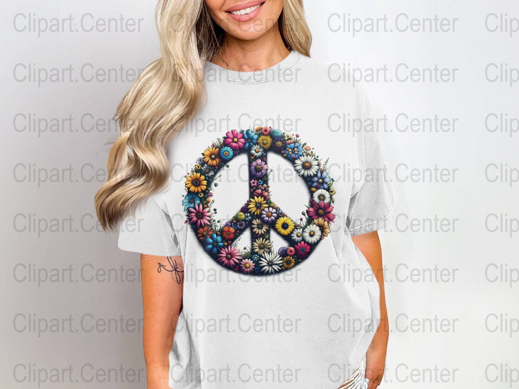Hippie Png Peace Sign Png Floral Png Sublimation Design Peace Clipart ...