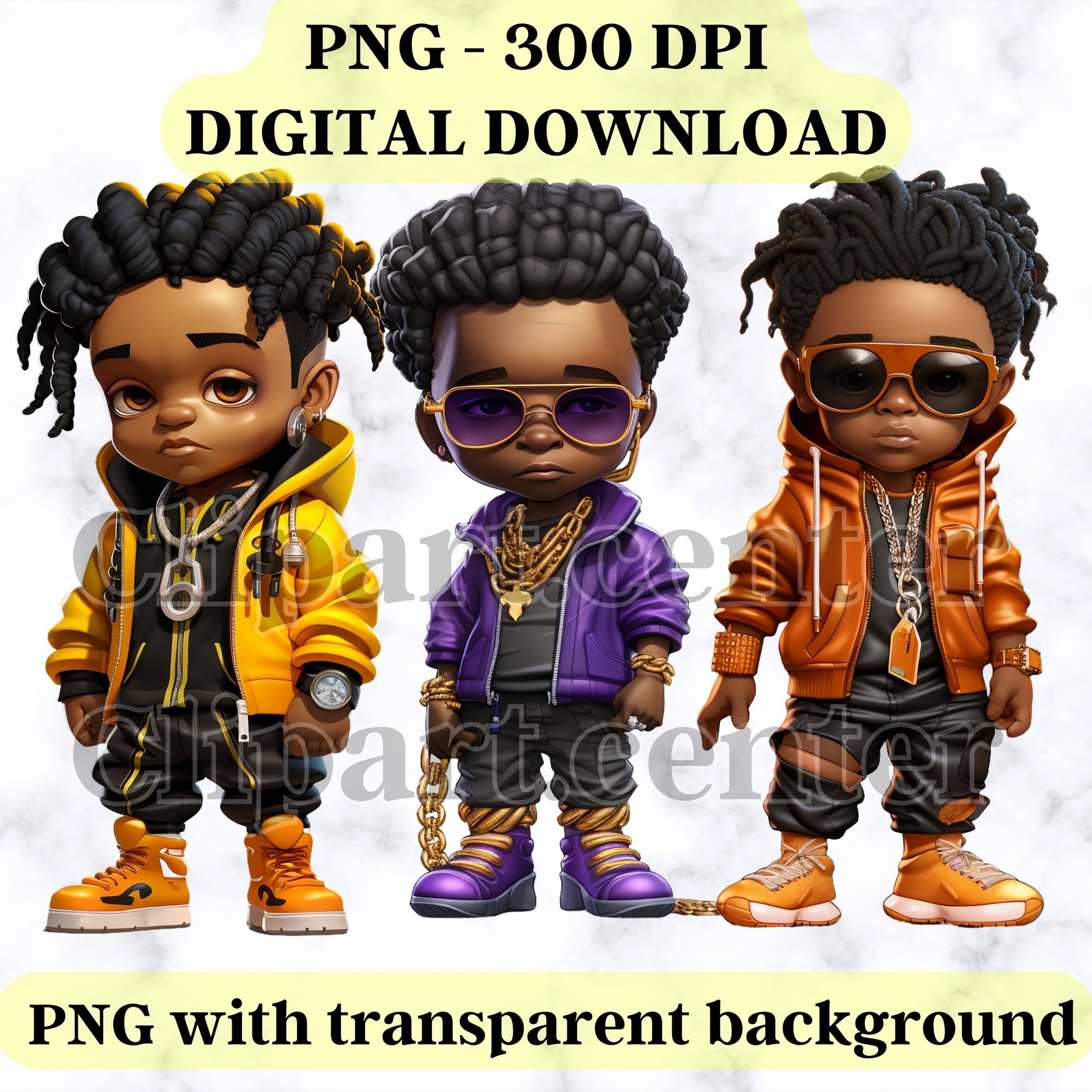 BLACK BOYS Clipart Png, African American Boys,instant Digital Download ...