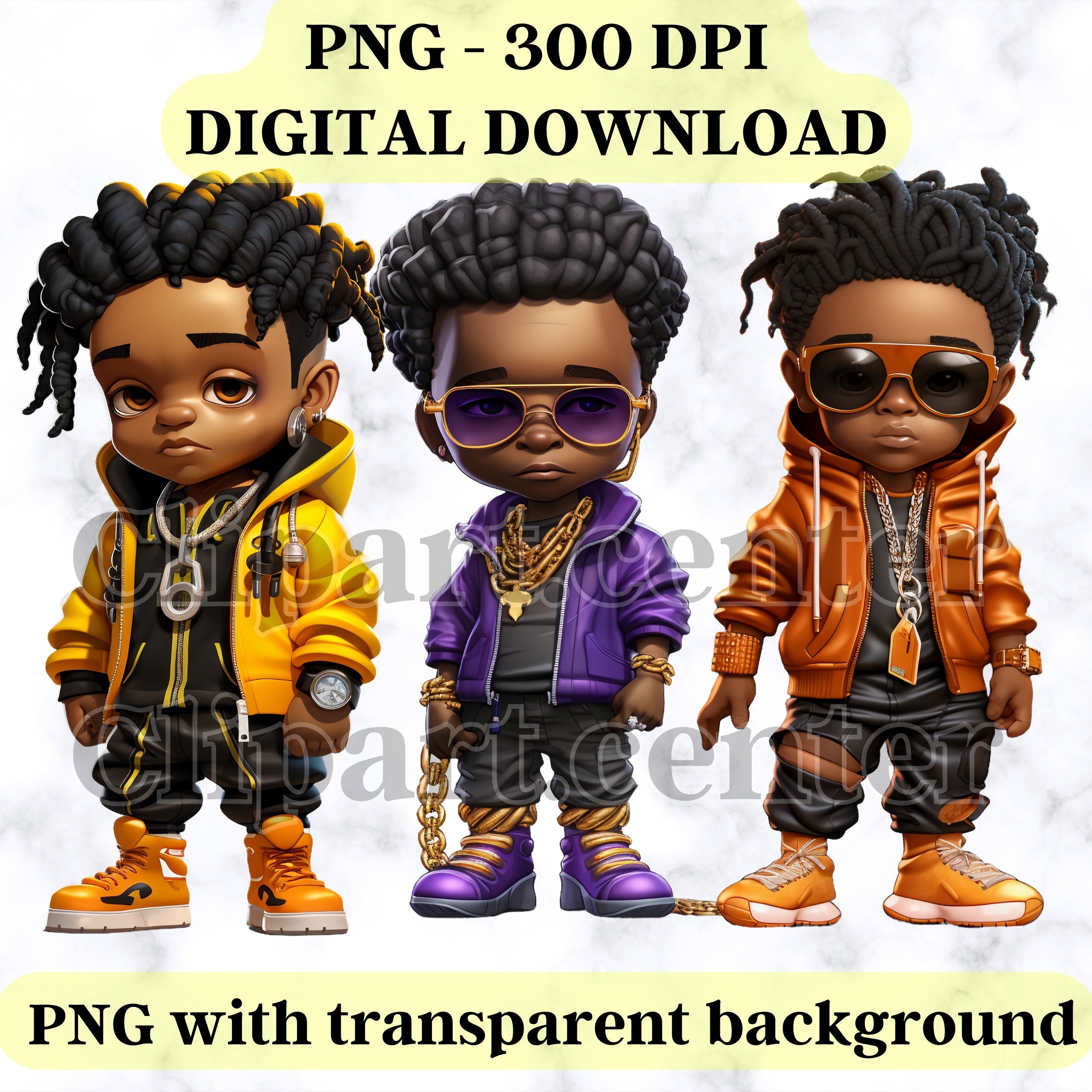 BLACK BOYS Clipart Png, African American Boys,instant Digital Download ...