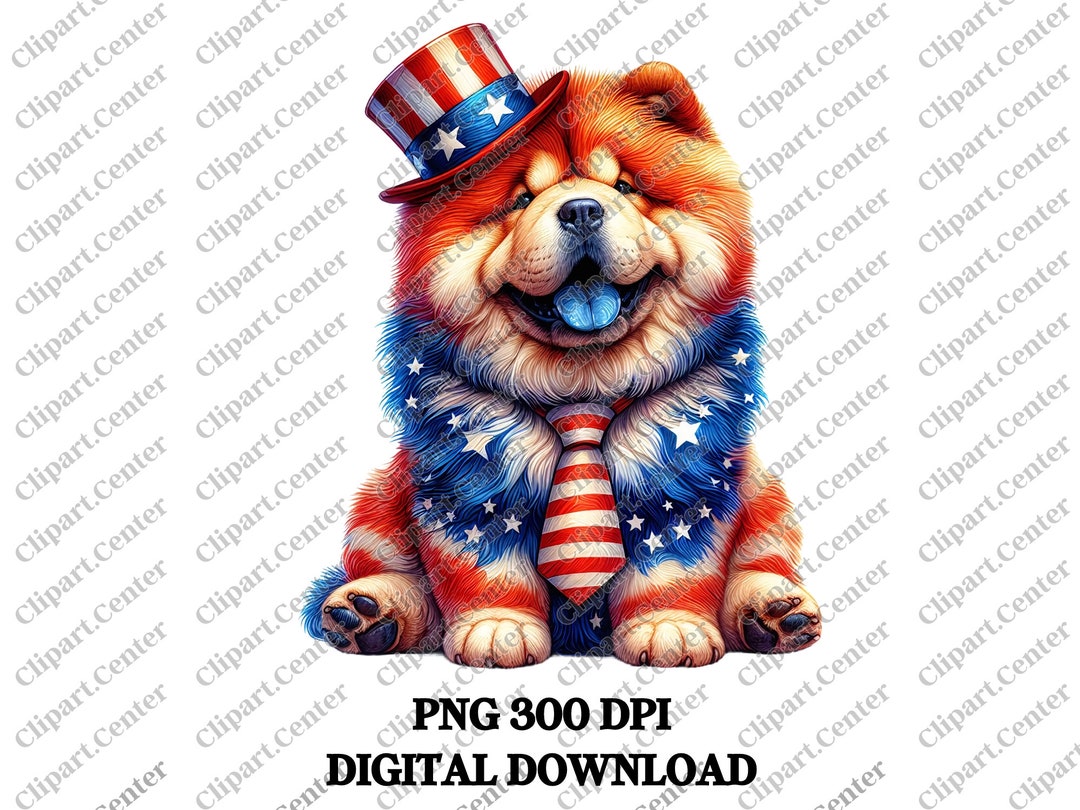 Patriotic Dog Clipart PNG, American Flag, Fourth of July USA, Dog ...