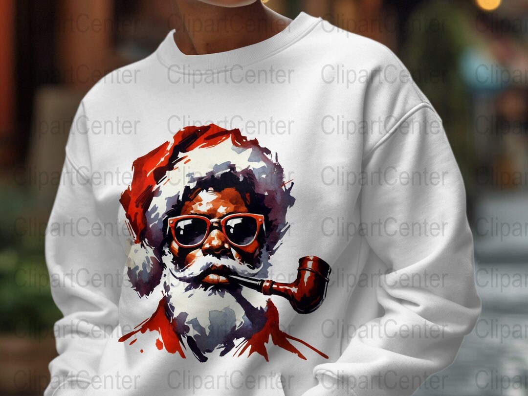 Black Santa Svg, Black Santa Png, Retro Santa Png, Black Santa Claus ...