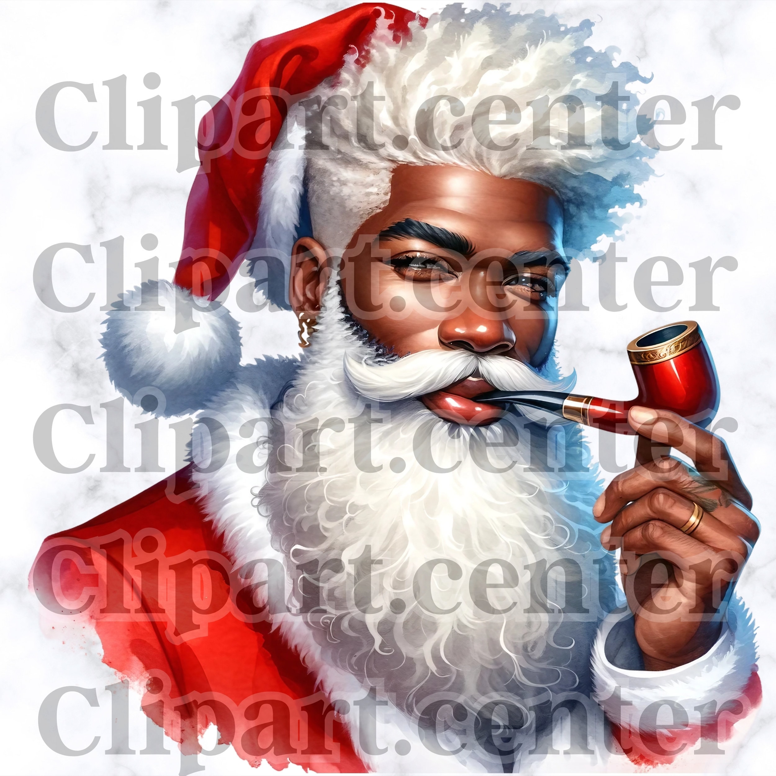 Exclusive Black Santa Claus Clipart Collection: 5 Unique African ...