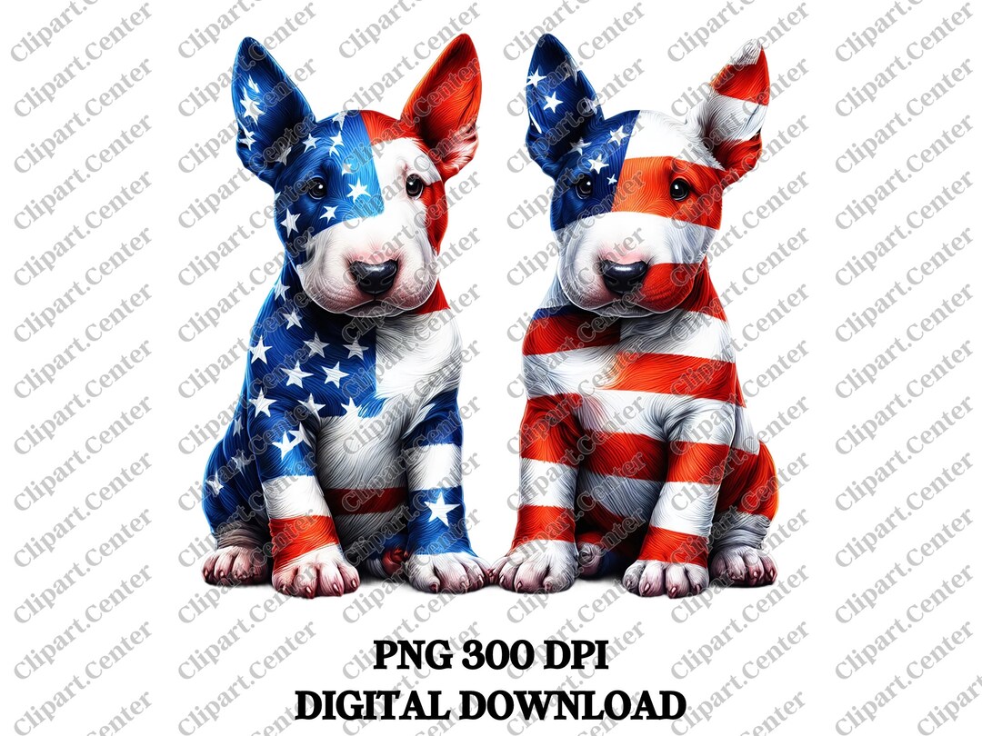 Patriotic Puppies Clipart,american Flag Dog PNG, USA Themed Dog ...