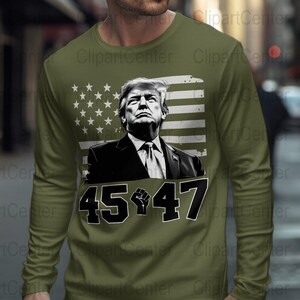 45 47 Trump Svg Png - Patriotic Fight Trump Sublimation Design With USA ...