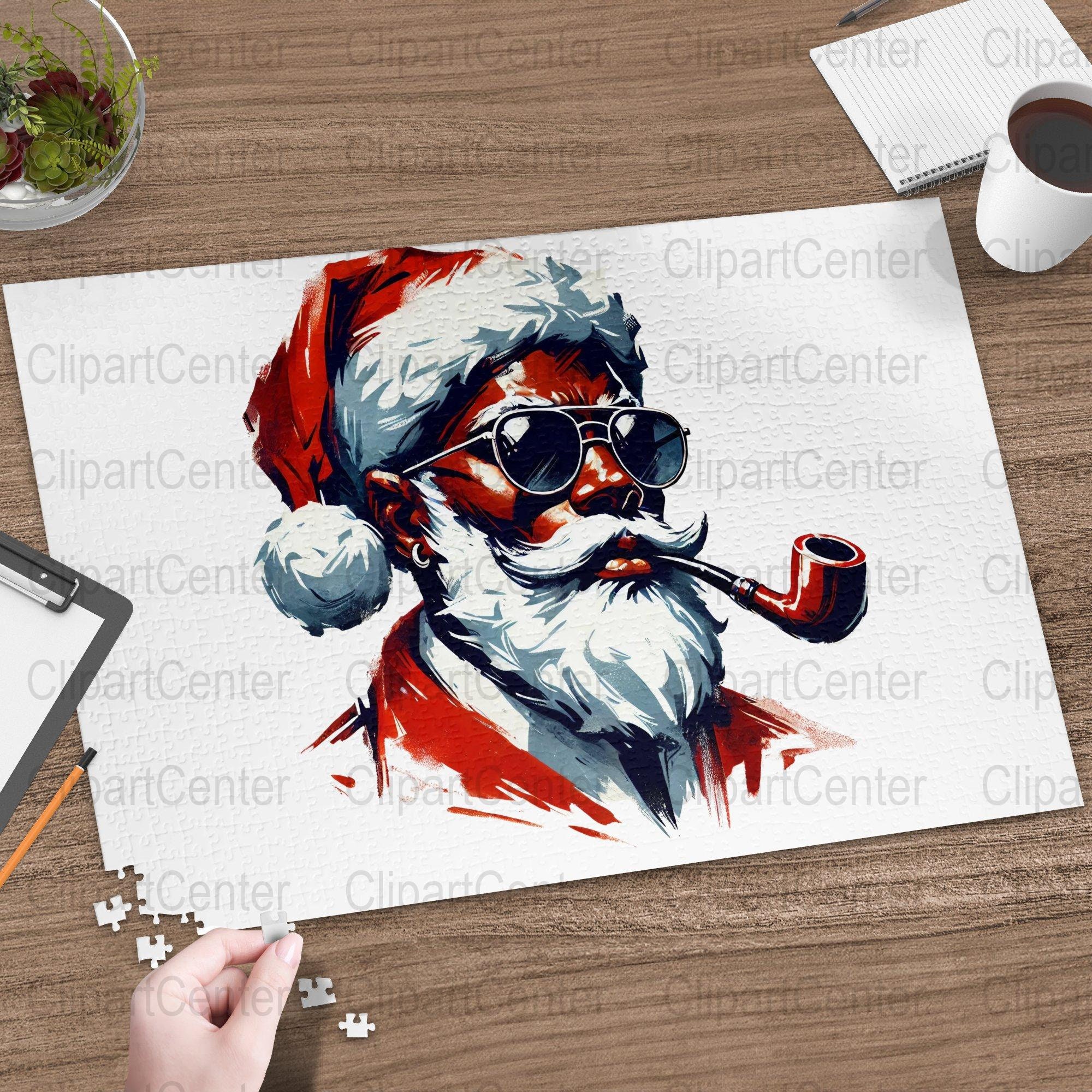 Black Santa Svg, Black Santa Png, Retro Santa Png, Black Santa Claus ...