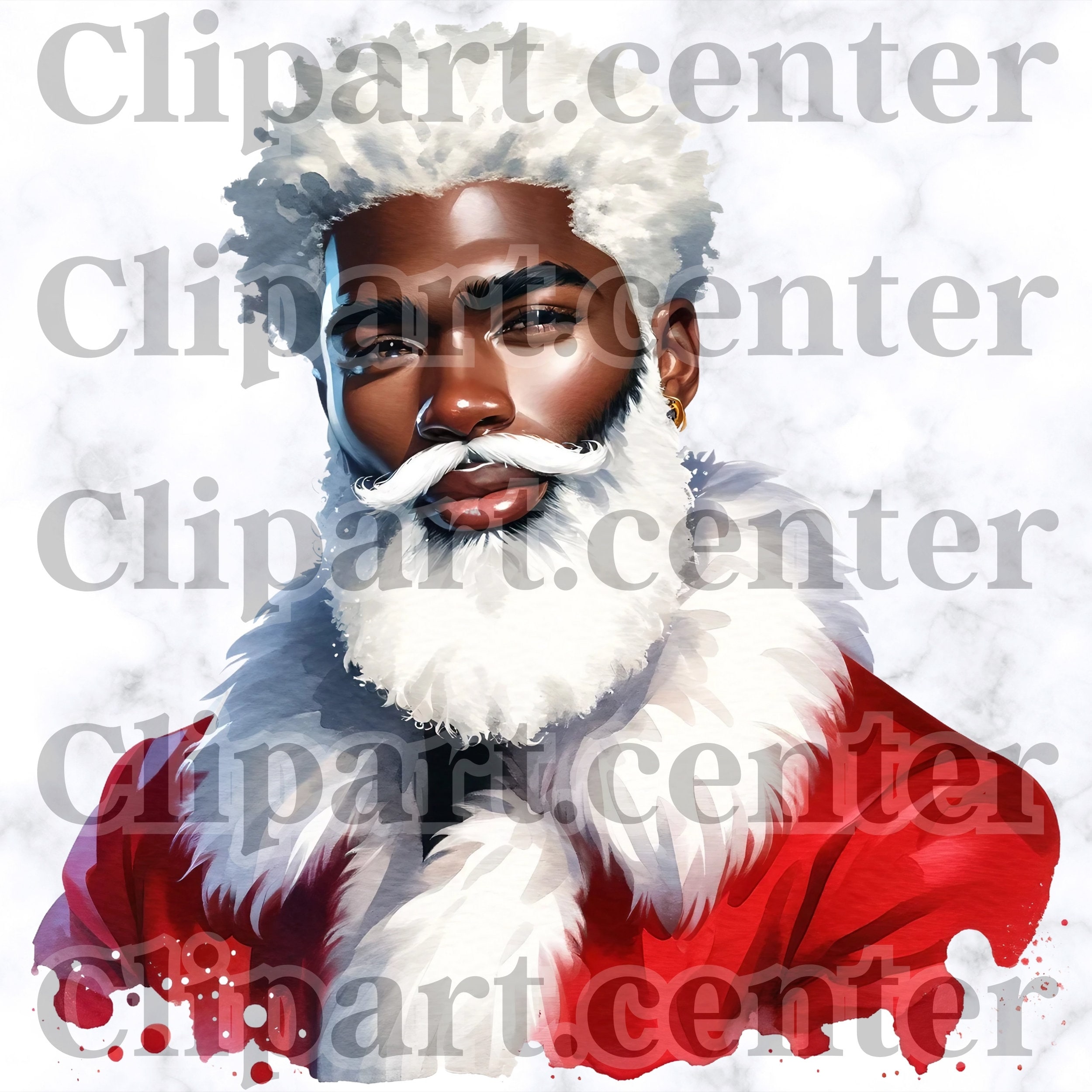 Exclusive Black Santa Claus Clipart Collection: 5 Unique African ...