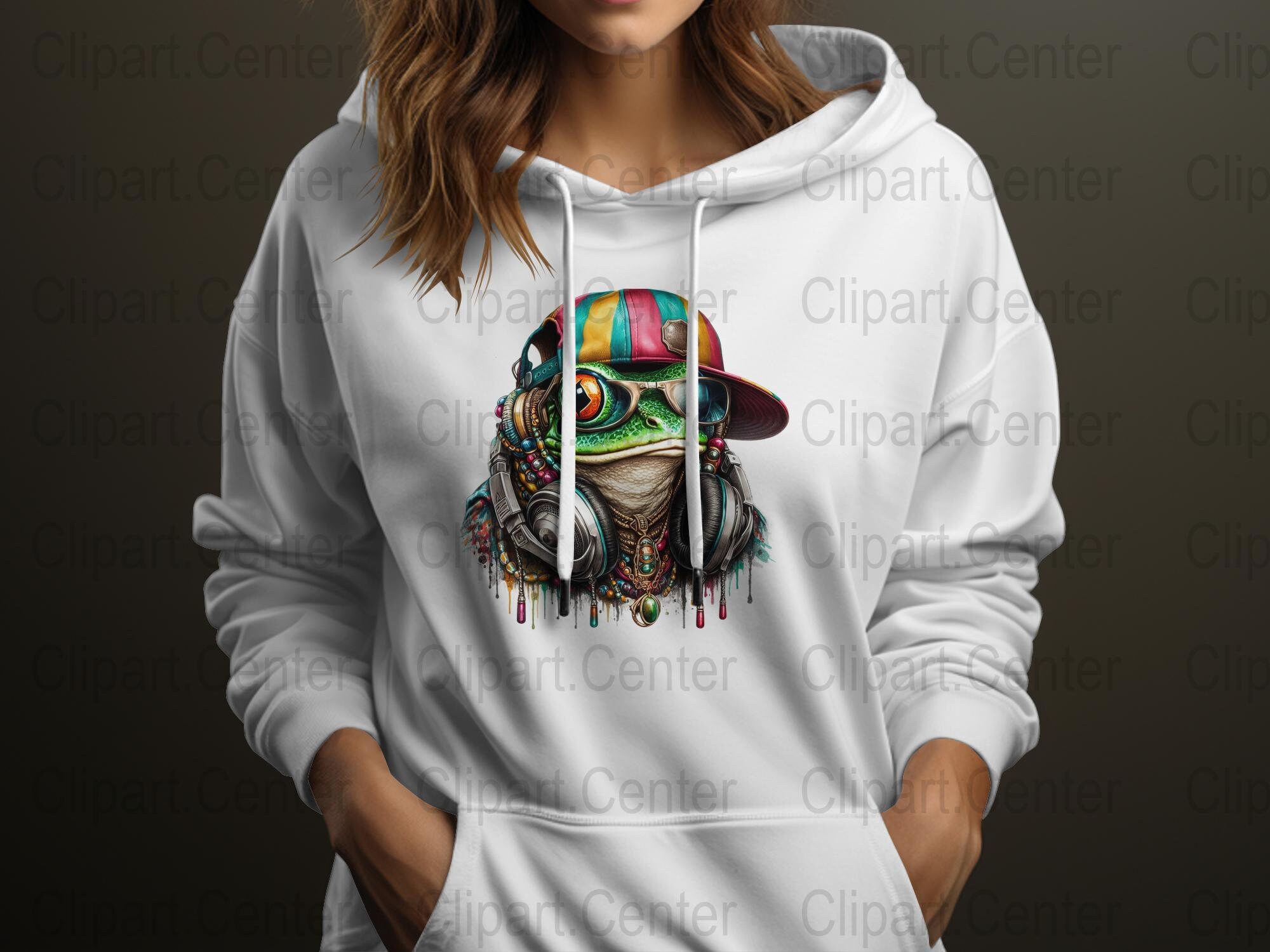 Funky Chameleon PNG, Colorful DJ Lizard Clipart, T-shirt Design Digital ...