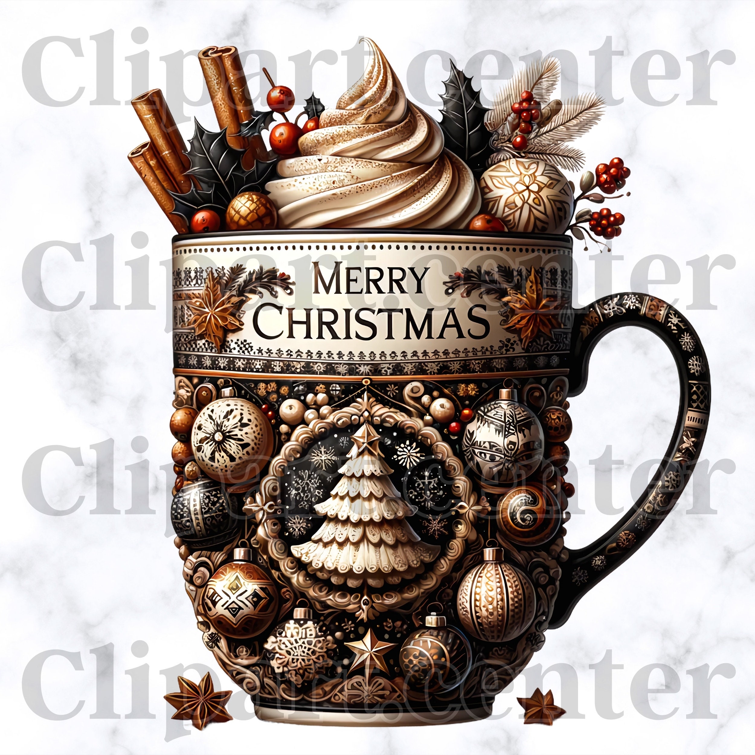 Cozy Winter Warmth: 35 Hot Chocolate PNG Clipart for Festive Christmas ...