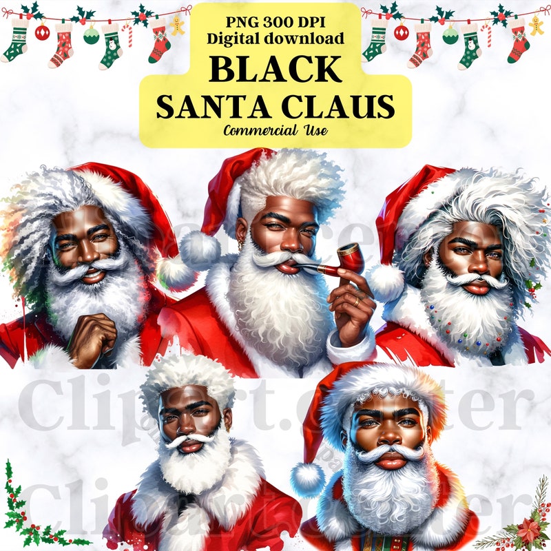 Black Santa - Etsy