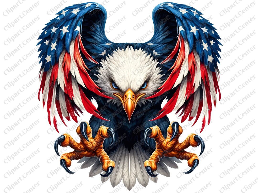 Patriotic American Eagle PNG, USA Flag Colors, Independence Day ...