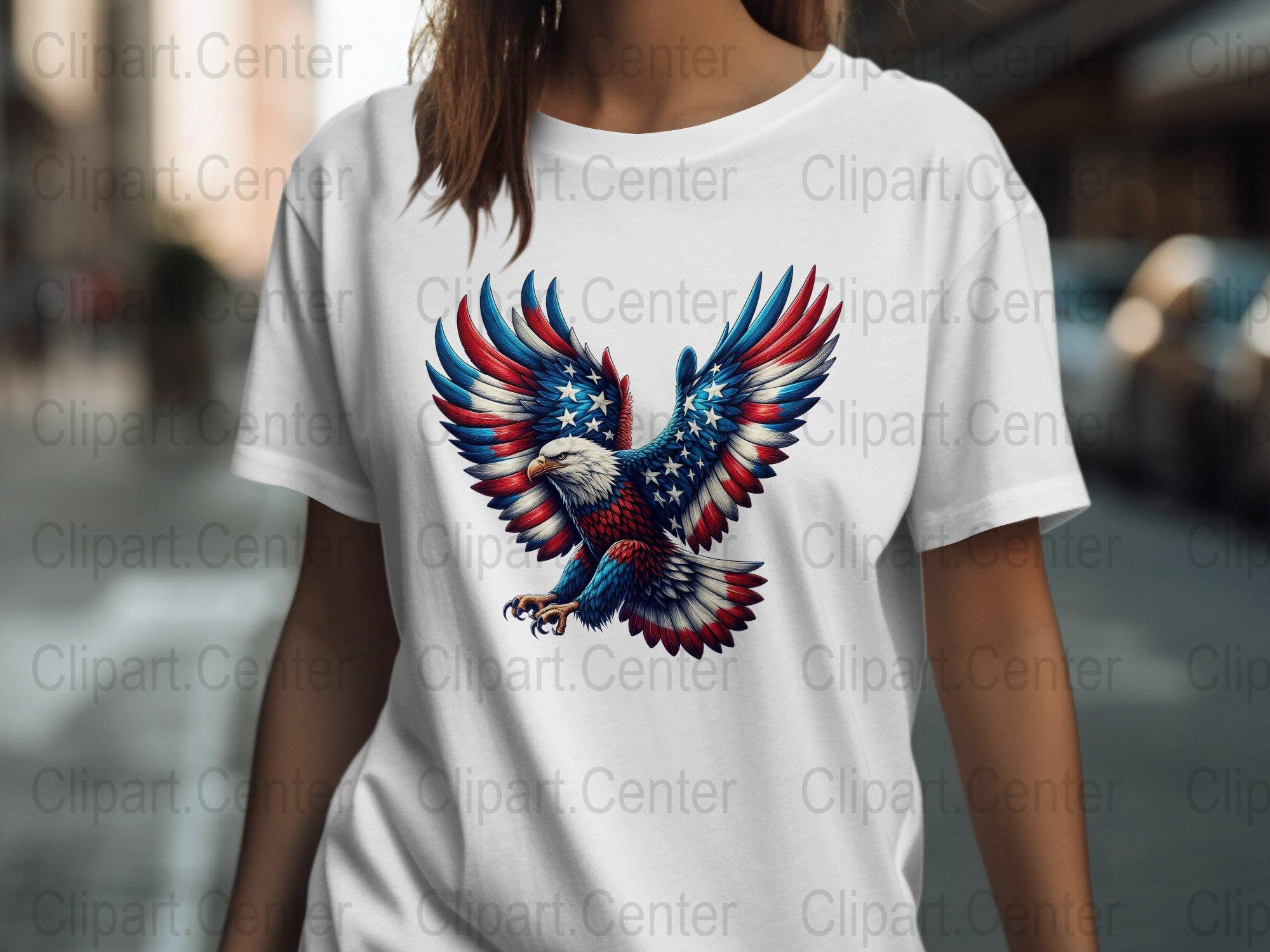 Patriotic Eagle Sublimation Design, USA Flag Inspired, Independence Day ...