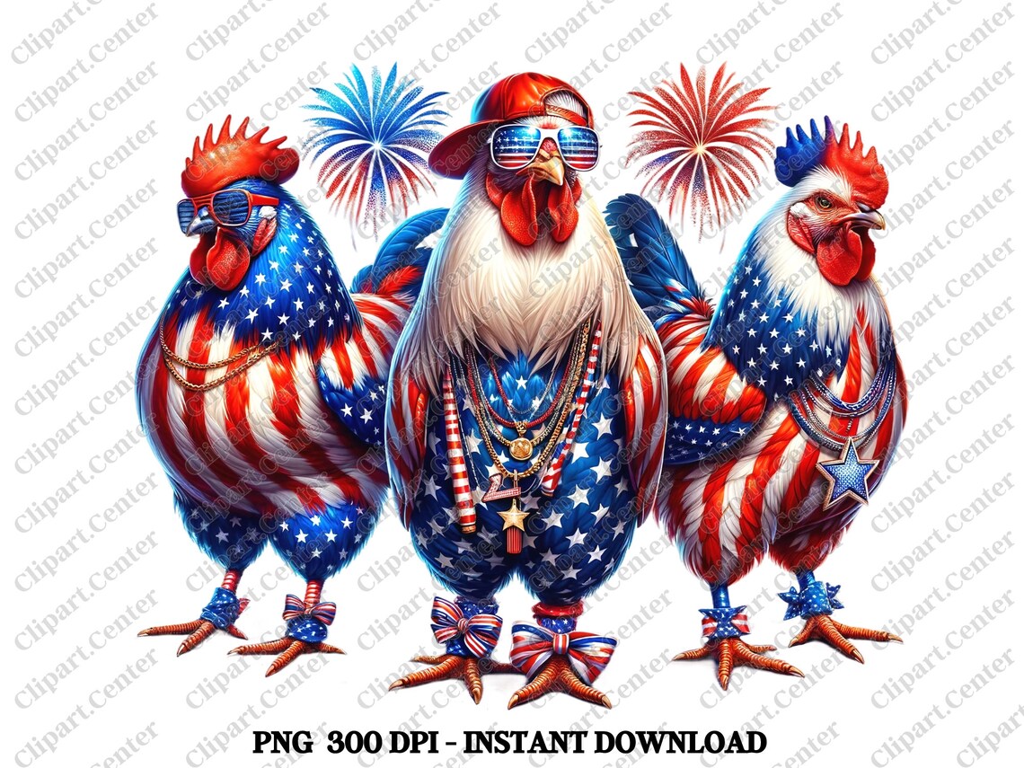 Chicken Png Clipart, USA Png, American Chicken Design, Chicken ...