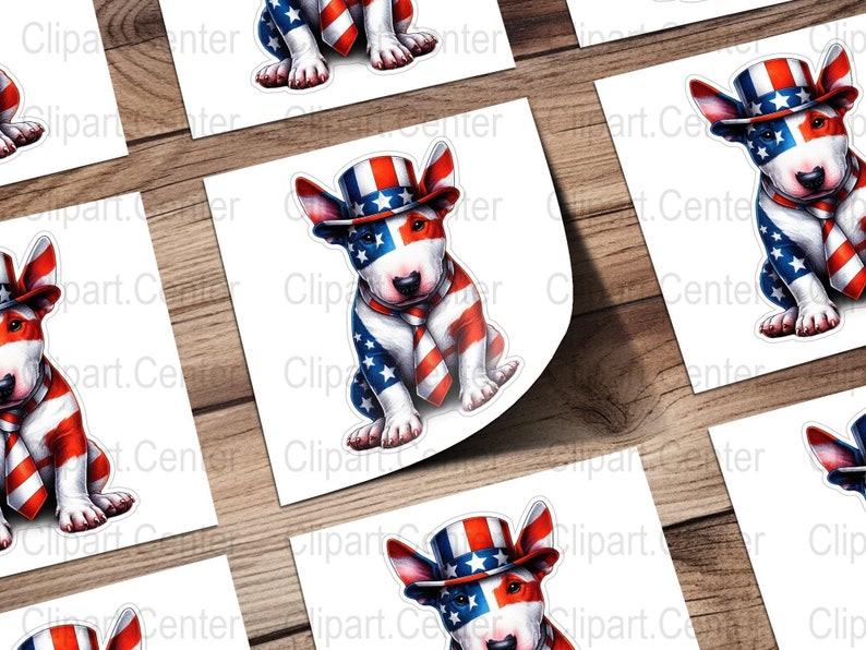Patriotic Dog Clipart PNG, American Flag Dog, USA Theme, Fourth of July ...