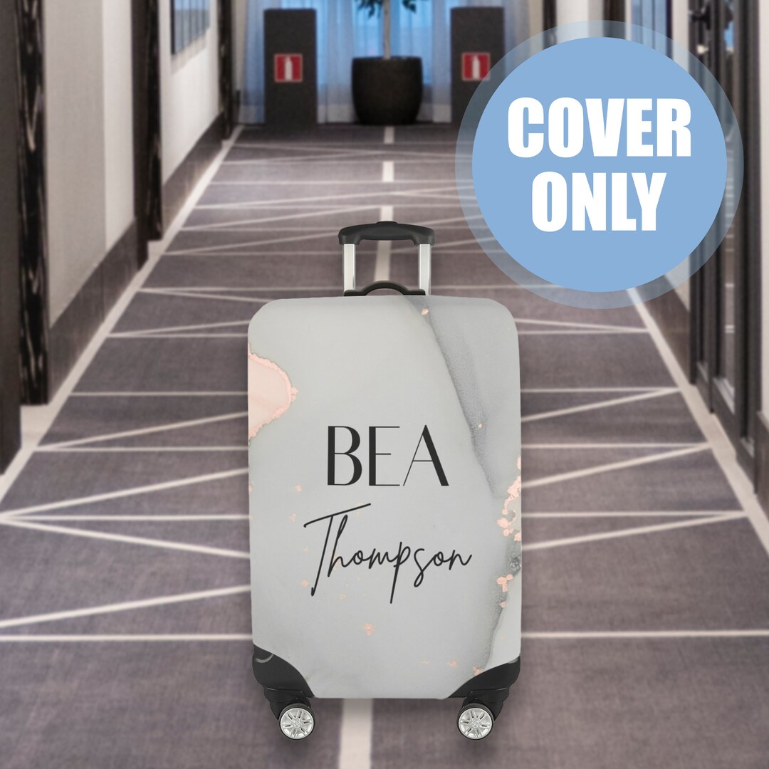 Personalized Elegant Marble Suitcase Cover, Marble Pattern Suitcase ...