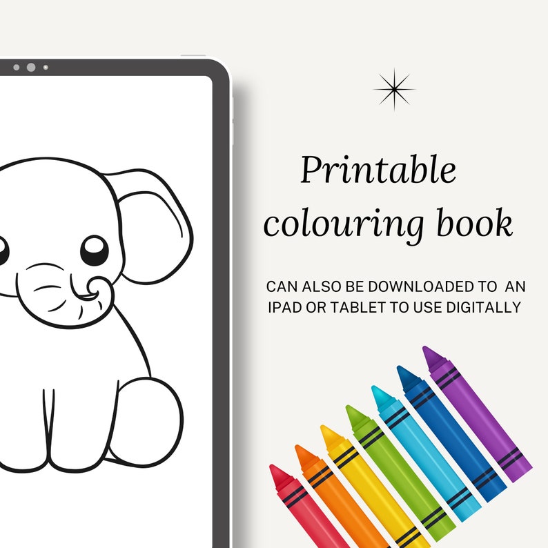 My First Animal Colouring Book: Cute Animal Toddler Colouring - Etsy