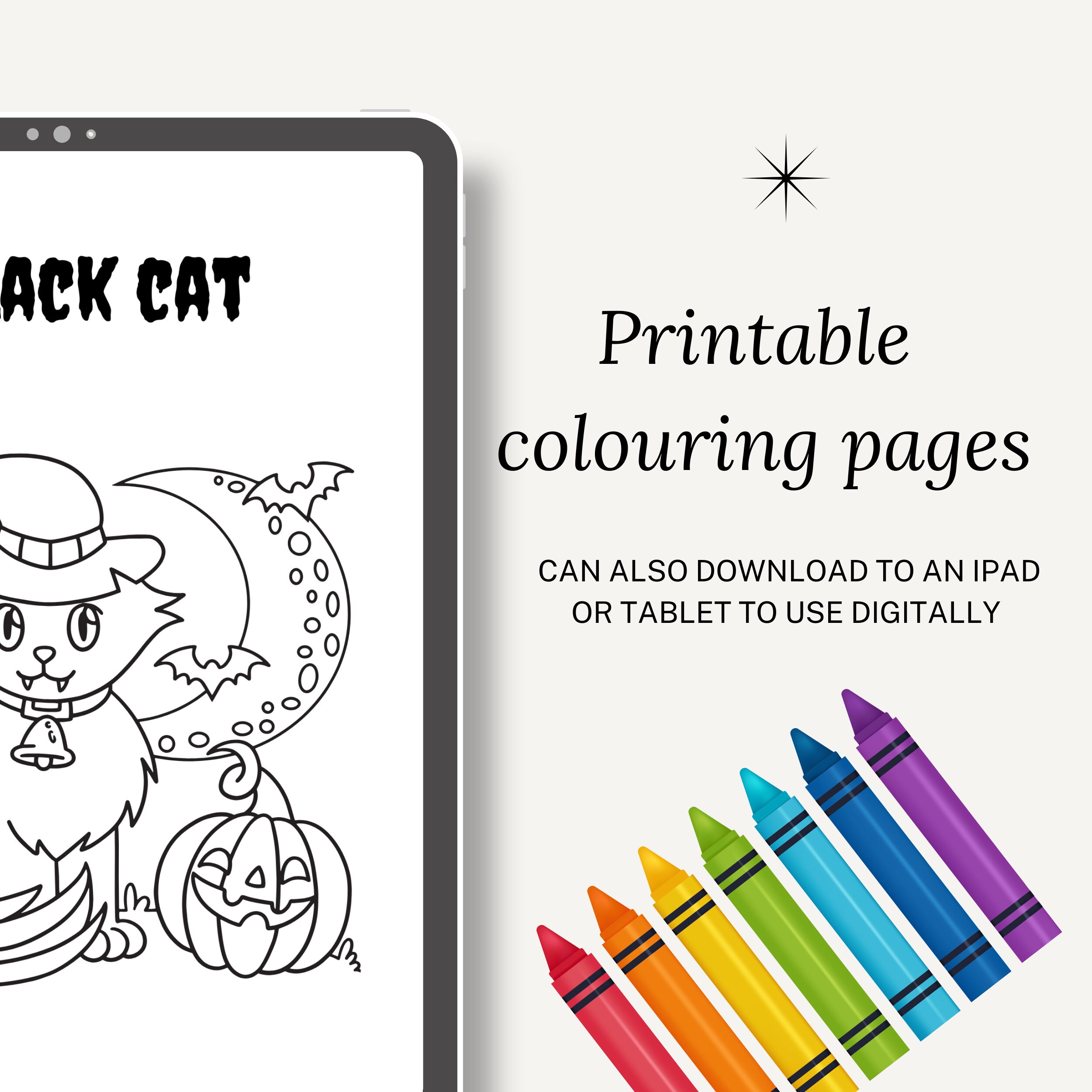Halloween Printable Coloring Book for Kids Halloween Theme - Etsy