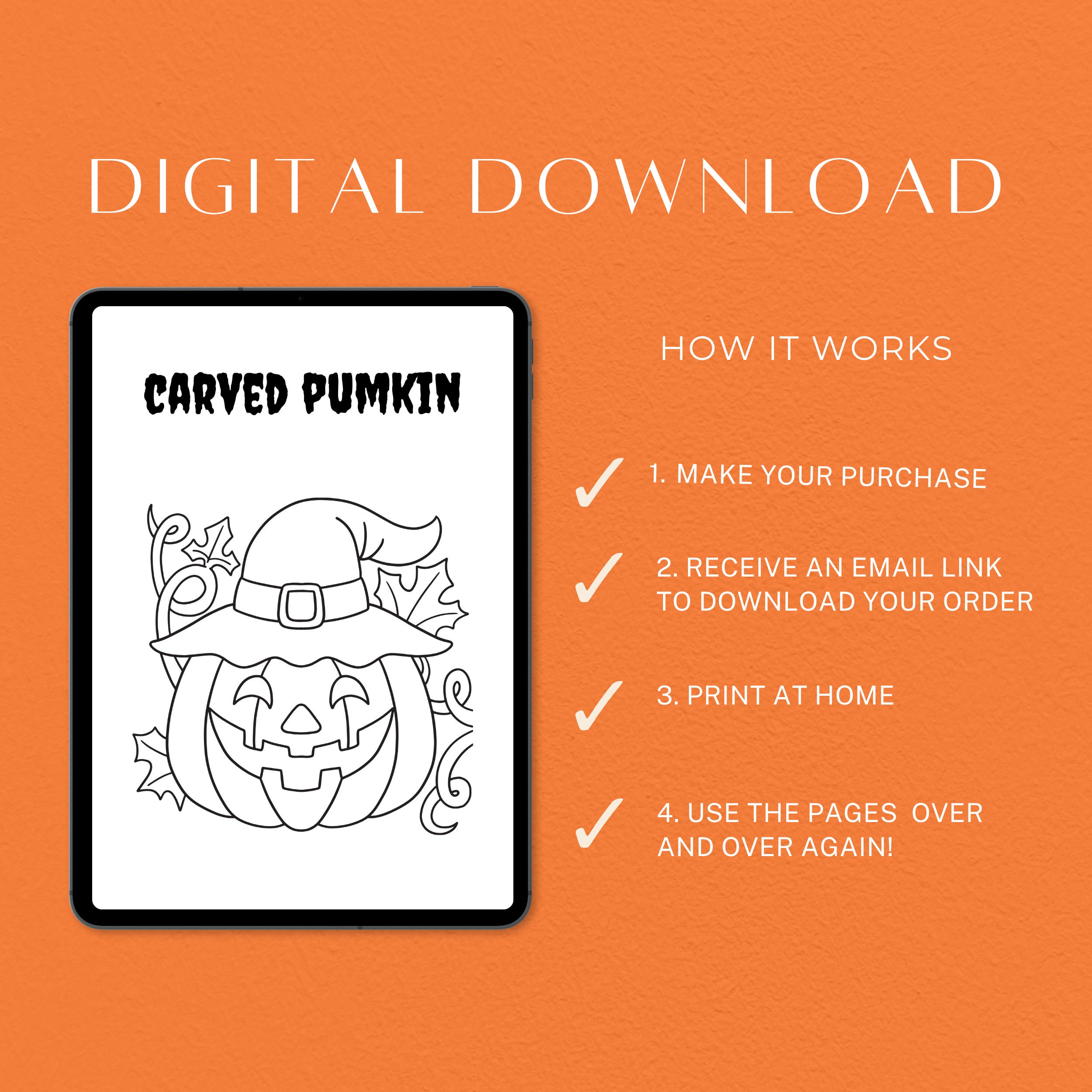 Halloween Printable Coloring Book for Kids Halloween Theme - Etsy