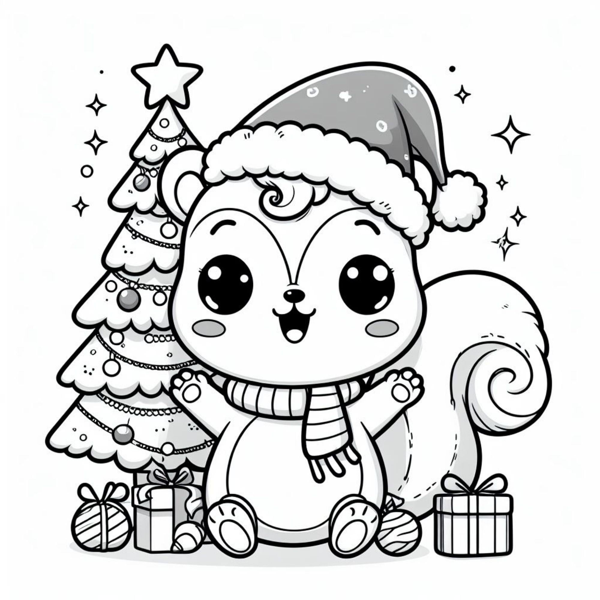 Kawaii Christmas Coloring, Cute Coloring, Kawaii Gifts, Cute Kawaii ...