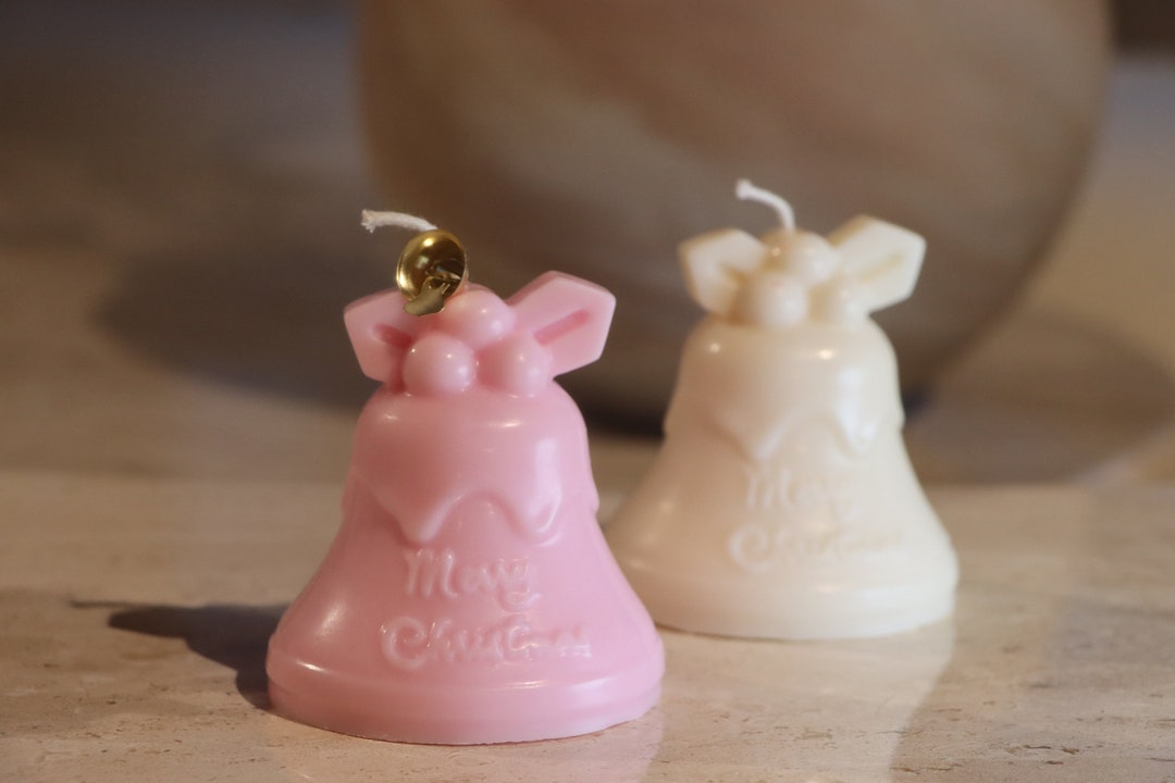 Soy Wax Candle Christmas Bell With Mini Bell - Etsy