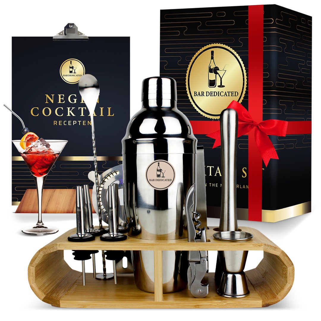 Bar Dedicated - Cocktail Shaker Set 16 Pieces - Cocktail Set With ...