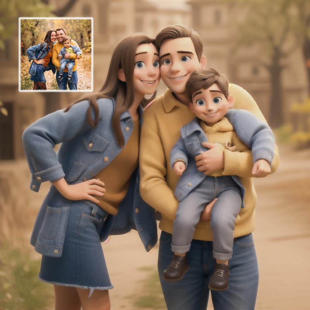 Custom Pixar Photo, Pixar Style Photo From Your Photo, Become a Pixar ...