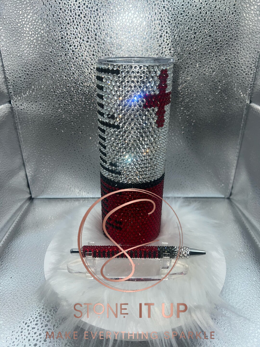 20oz Rhinestoned Syringe nurse Theme Tumbler With Matching Blinged Out ...