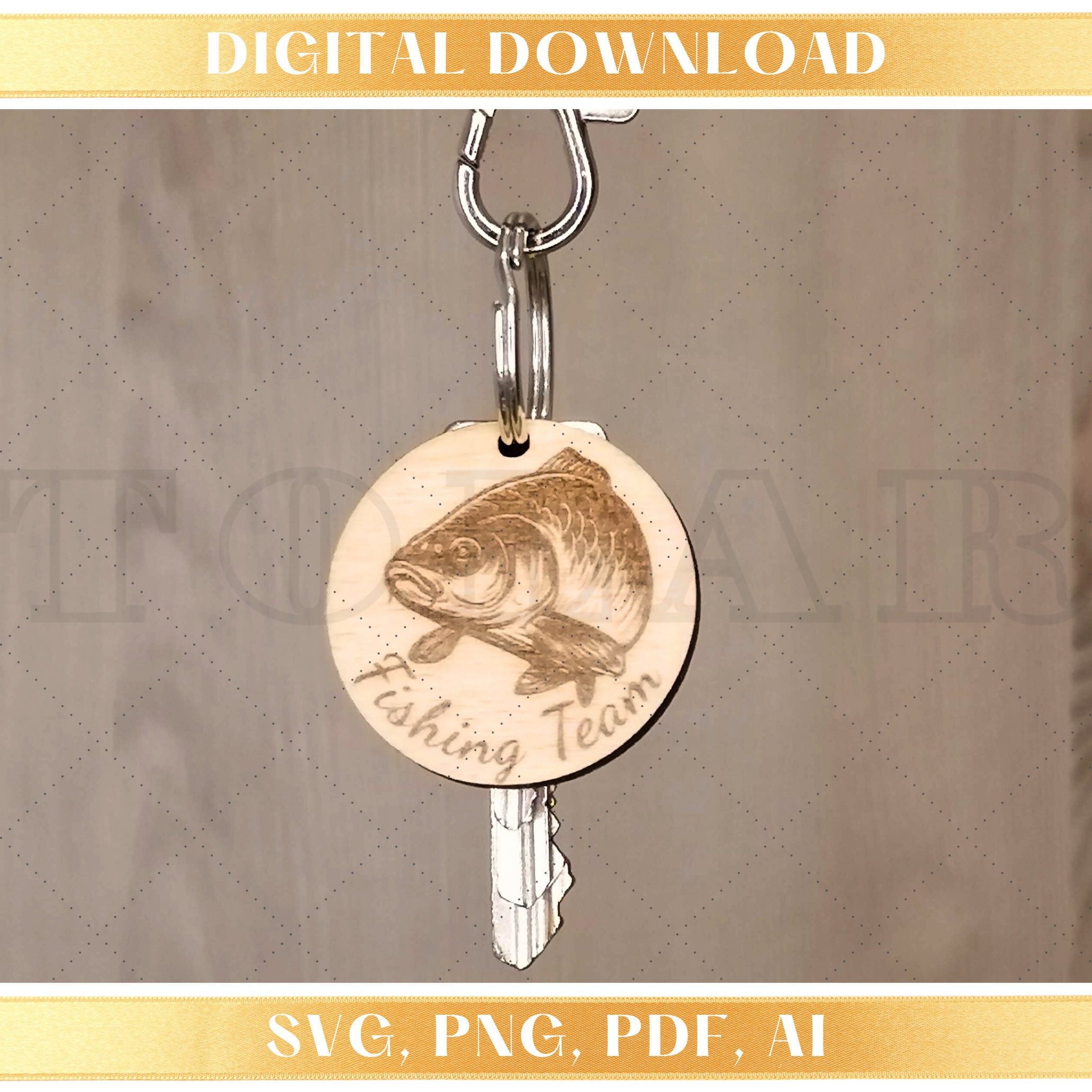 Carp Fish SVG, PDF, PNG - Digital Download for Cutting, Engraving & Laser Projects, T-shirt ...