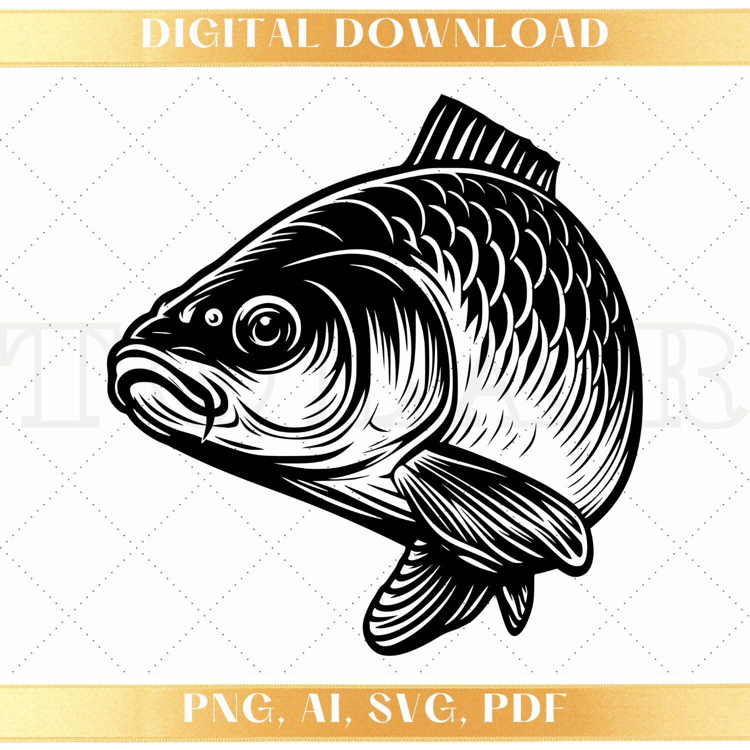 Carp SVG, Carp Clipart, Carp Vector, Carp Silhouette, Carp Image ...