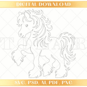 Cute Horse | Pony SVG Vector for Laser Cutting - Adorable Horsie ...