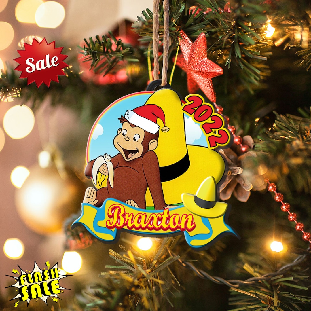 Personalized Curious George Christmas Ornament Curious George - Etsy
