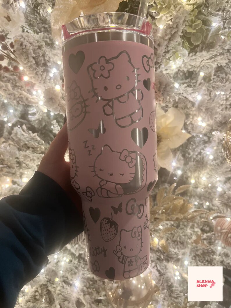 Hello Kitty Engraved 40oz Tumbler Sanrio Characters Cup - Etsy