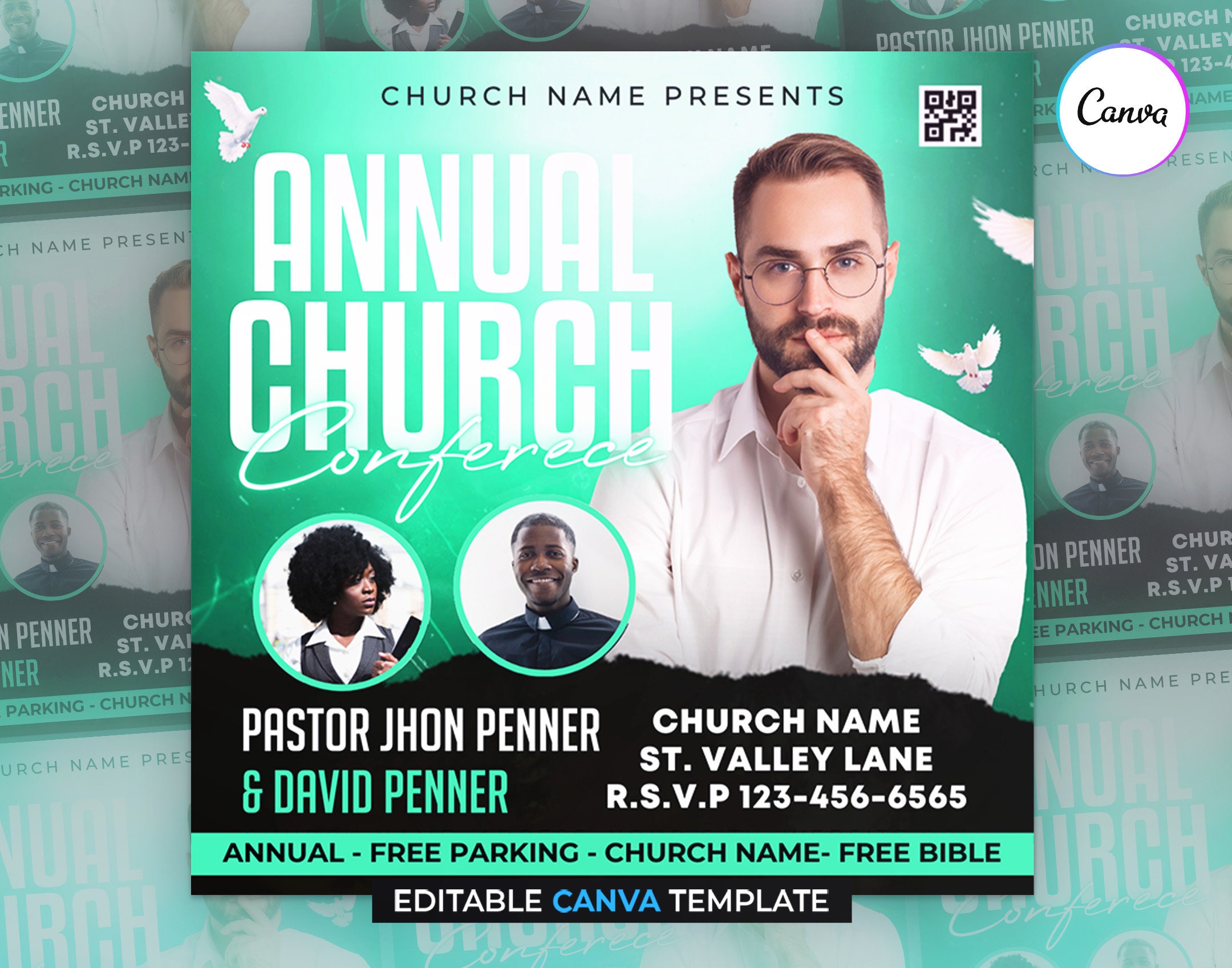 Editable Church Flyer Anniversary Flyer Church Service - Etsy