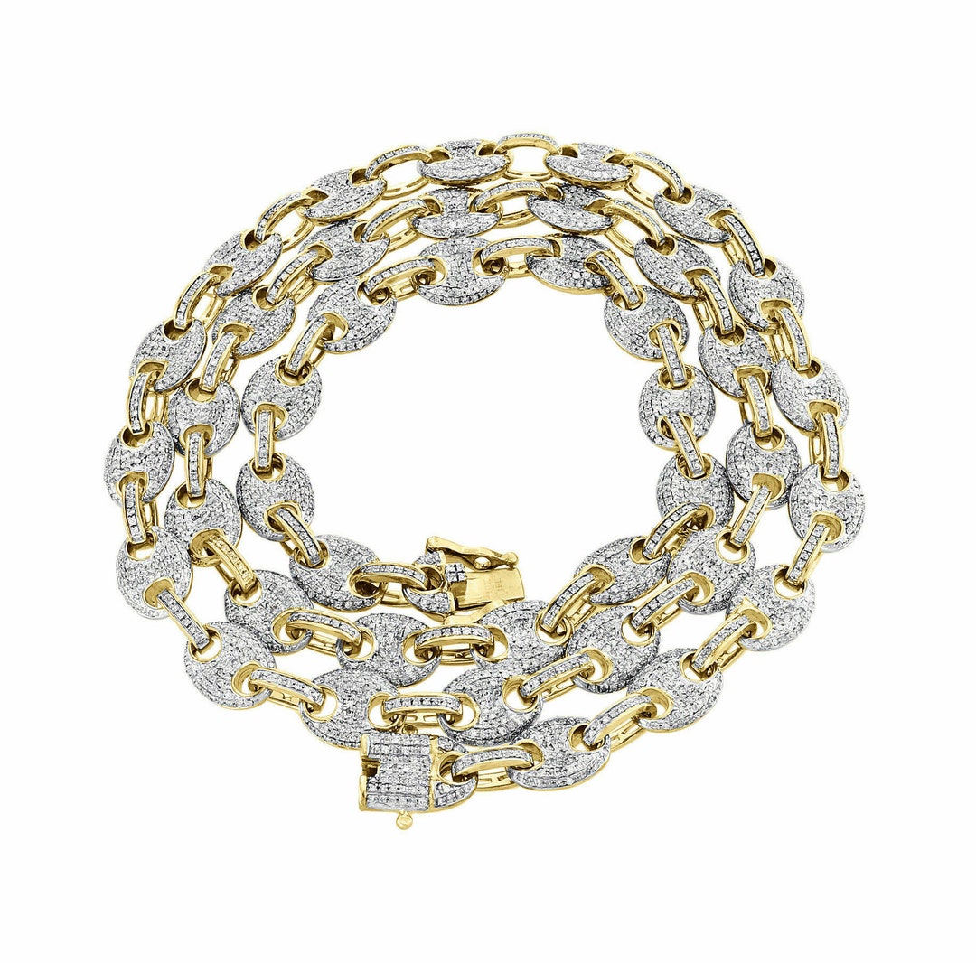 Men's 8MM Royal Miami Cuban Link Chain, Icedout Moissanite Diamond Hip Hop 16-30" Necklace 18k ...