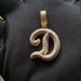 Costume 3D Men's Italian Letter "d" Pendant, Two Tone Iced Out Men's ...