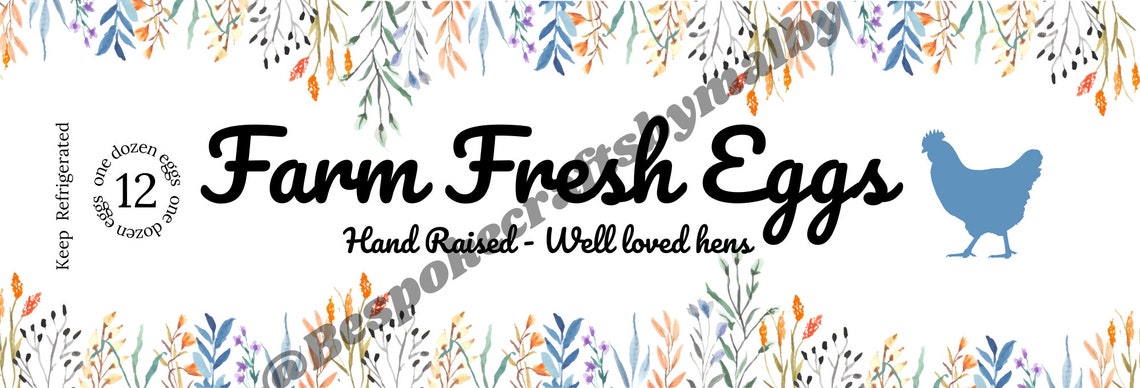 Egg Carton Label, Fresh Egg Label, Sticky Carton Label, 4 Pack - Etsy