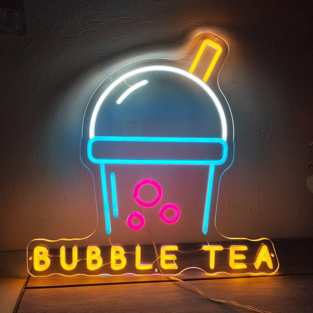 Cute Bubble Milk Tea Neon Sign Kawaii Wall Decor Gift for Her - Etsy