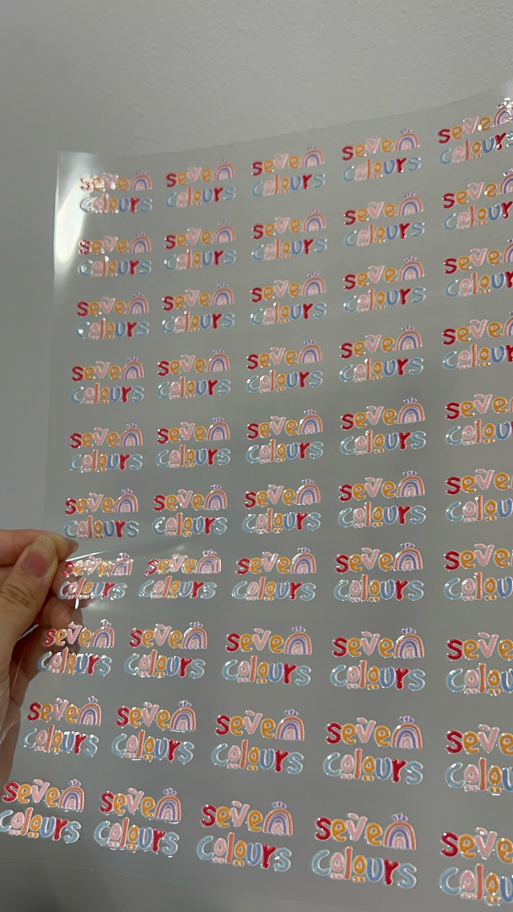 UV Stickers 3D Effect Size A4 One Piece Customize Brand LOGO Name ...