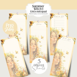 Litha Summer Witchy to Do, Grocery, Shopping List Printable Png Daily ...