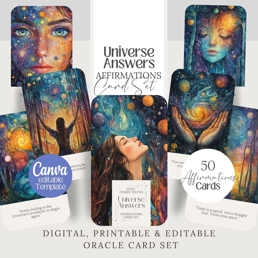 Universe Answers Affirmation Cards Celestial Manifestation Witch ...