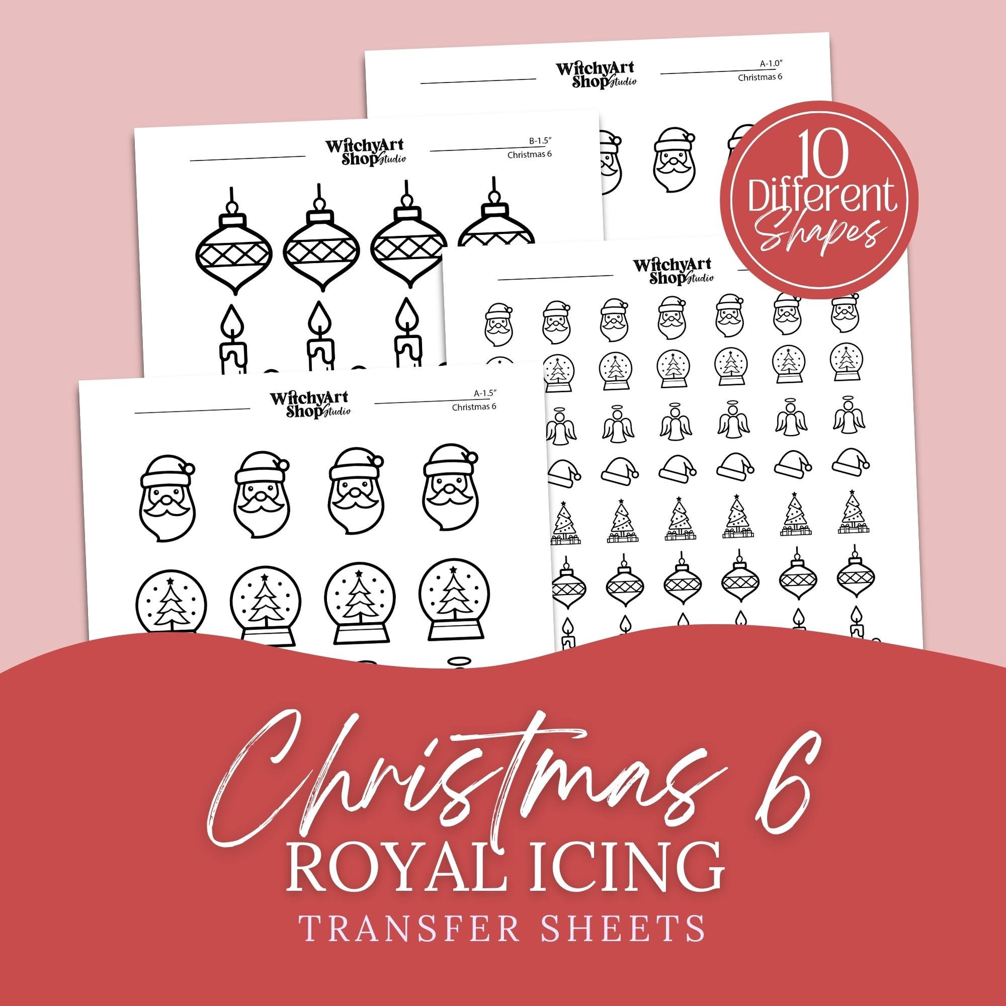 Christmas Royal Icing Transfer Sheets Printable Cookie - Etsy