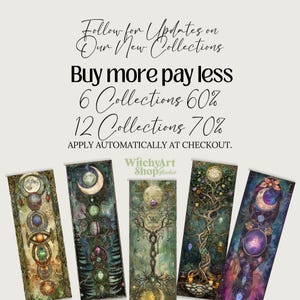 Celtic Magic Bookmarks Witchy Pagan Grimoire Tags Label Wicca Scrapbook ...