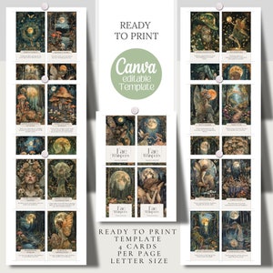 Fae Whispers Oracle Cards: Faery Divination Set (canva Template) - Etsy