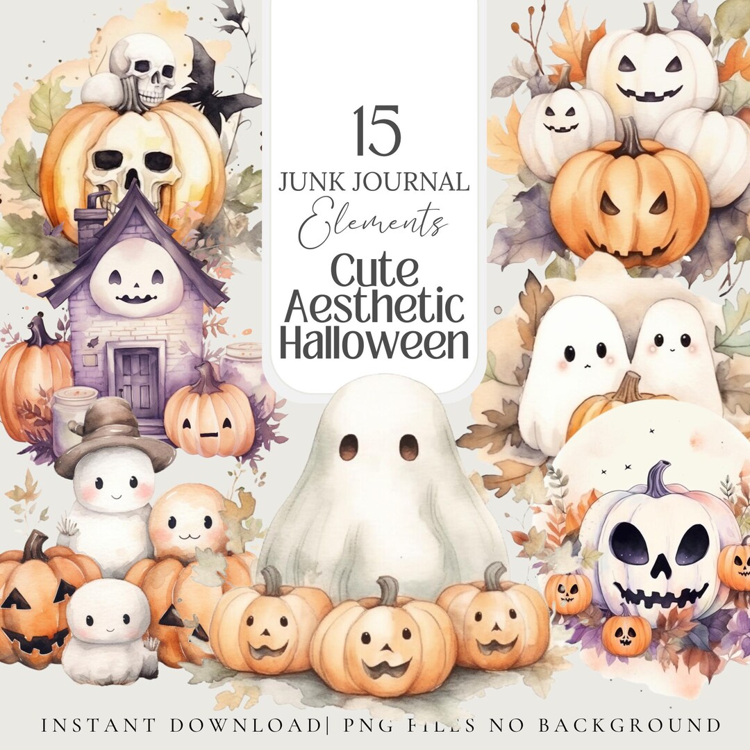 Halloween Aesthetic PNG Clipart Cute Spooky Planner Sticker Halloween ...