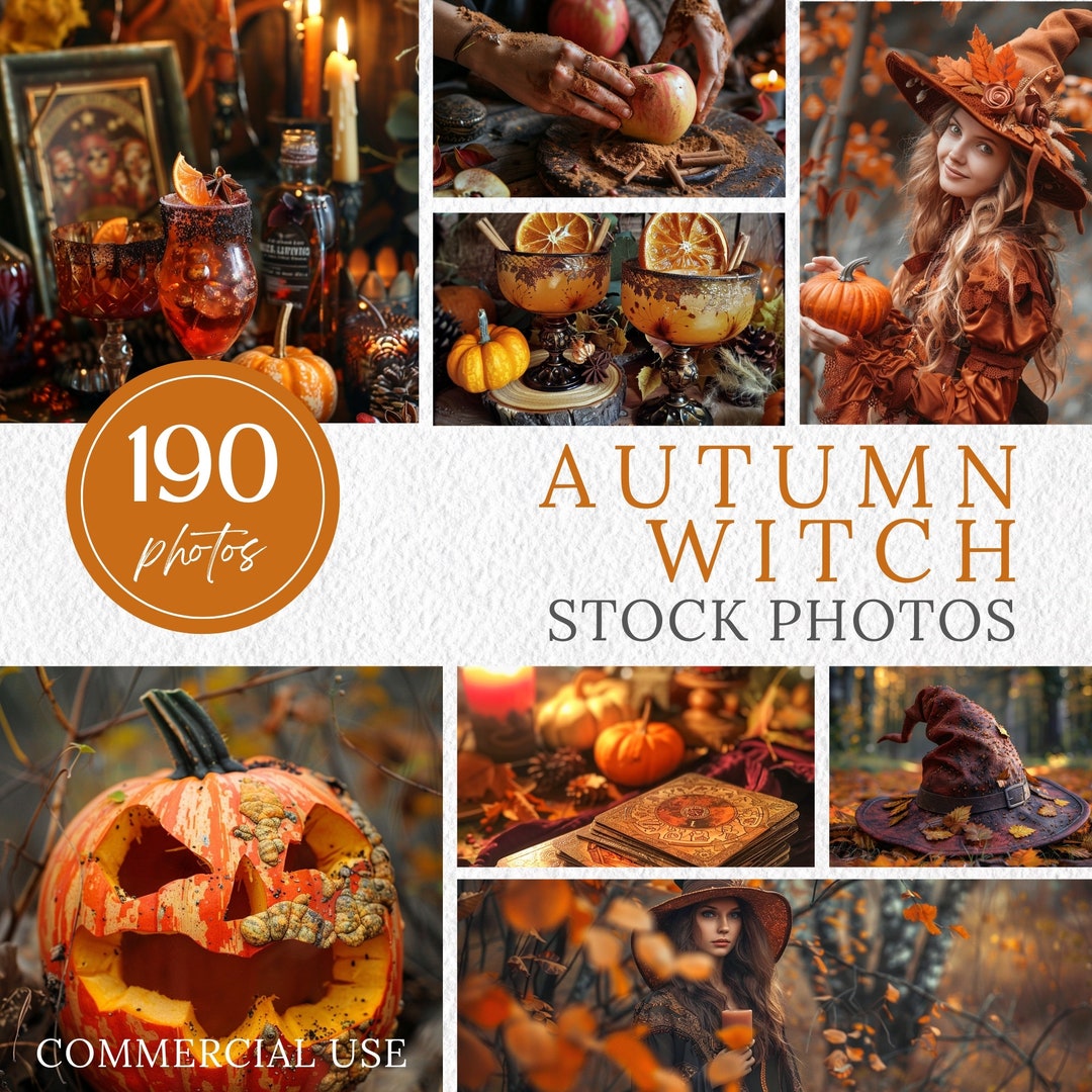 Autumn Samhain Witch Fall Cozy Aesthetic Lifestyle Stock Photo Bundle ...
