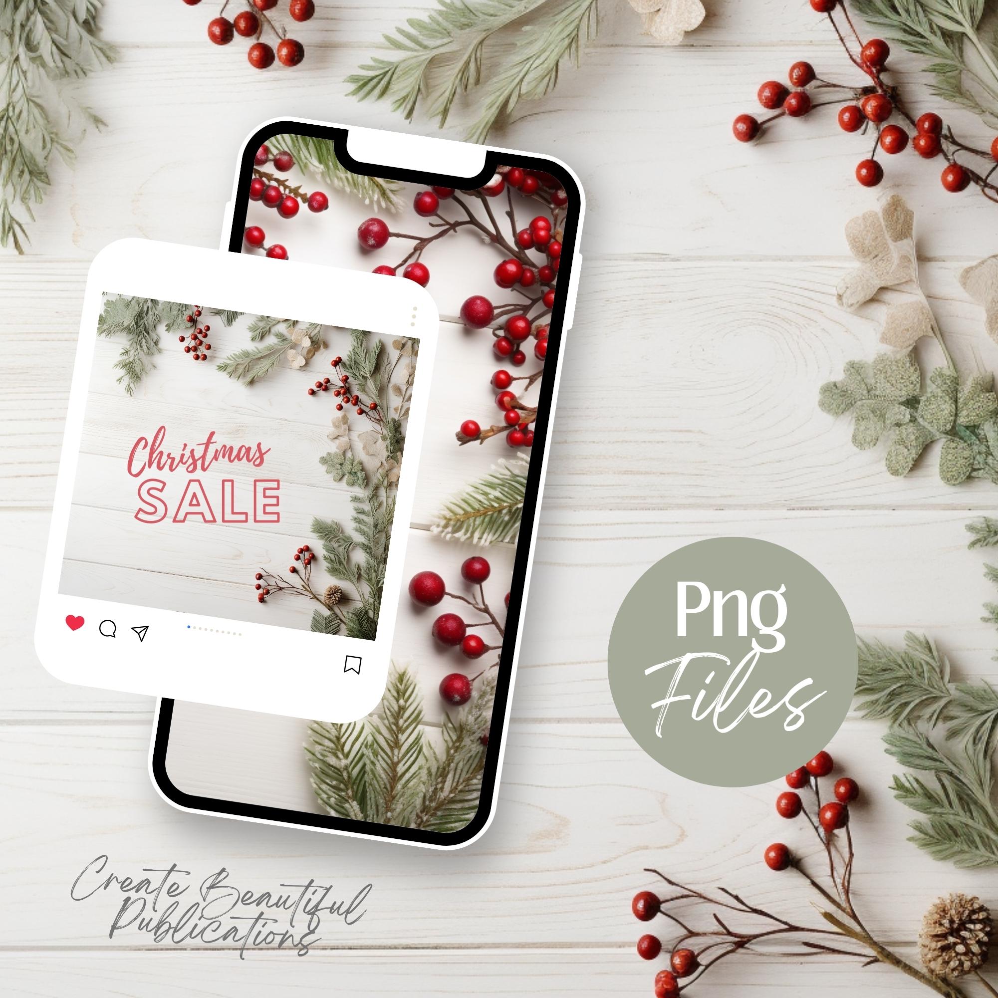 Christmas Flat Lay Mockup Rustic Xmas Background Png Xmas Store Graphic ...