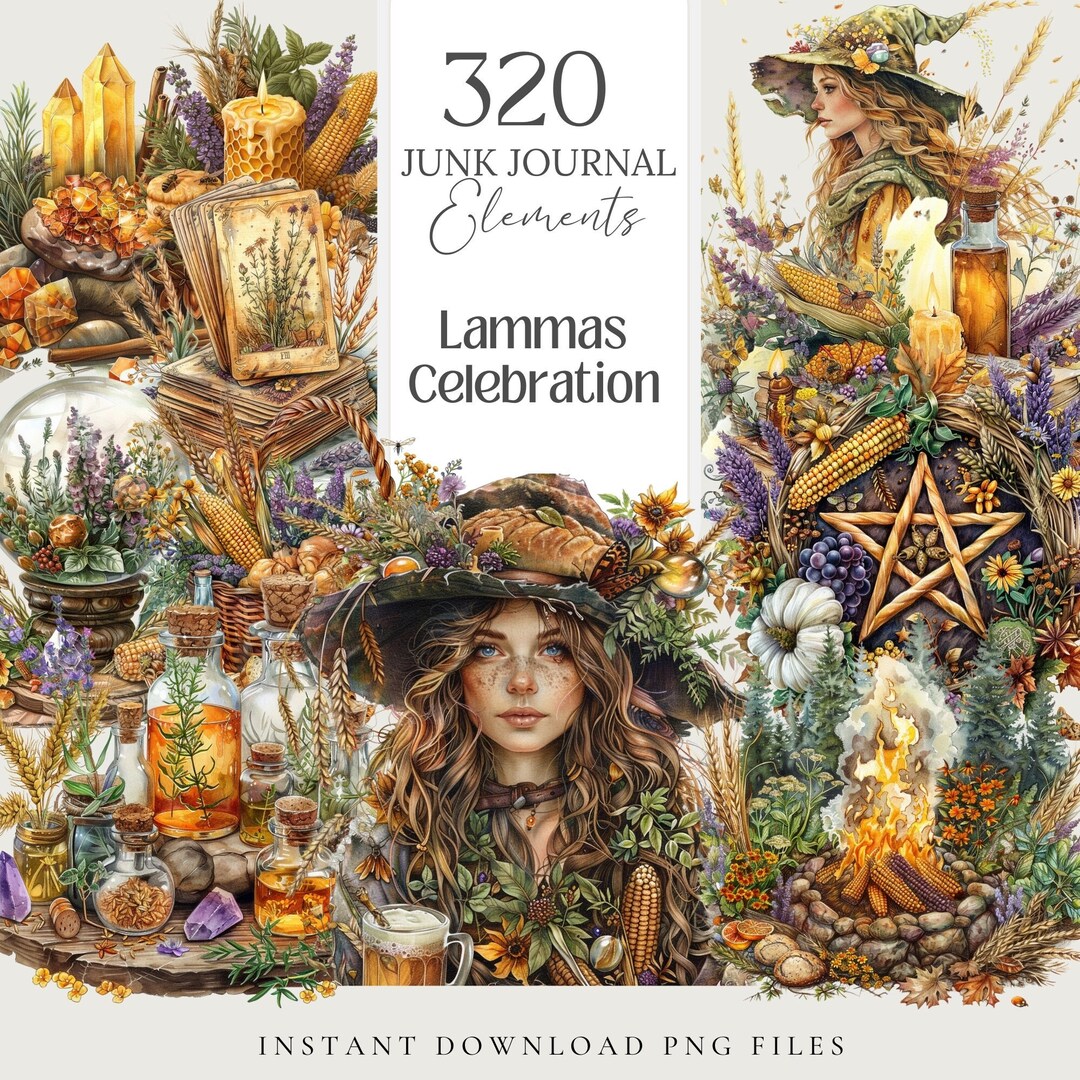 Lughnasadh Lammas Witch for Digital Grimoire Book of Shadows Junk ...